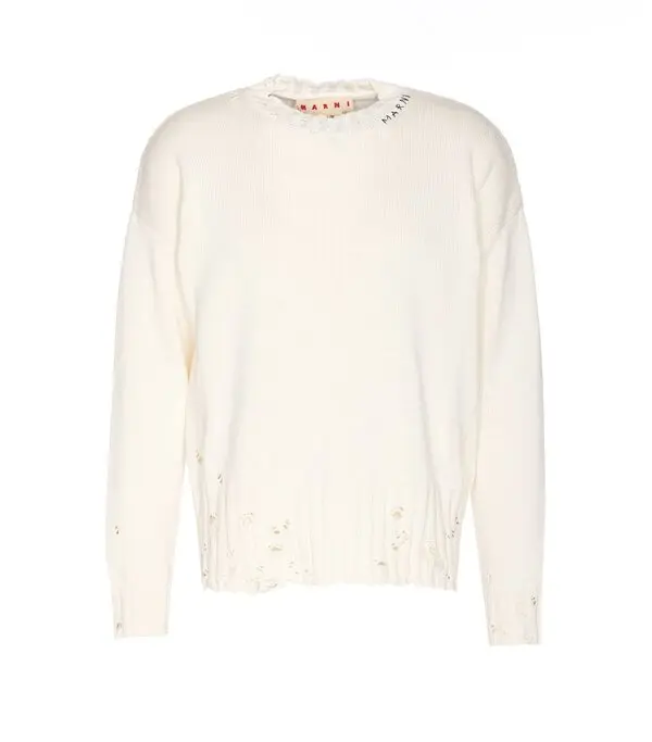 Marni Crewneck Sweater - White