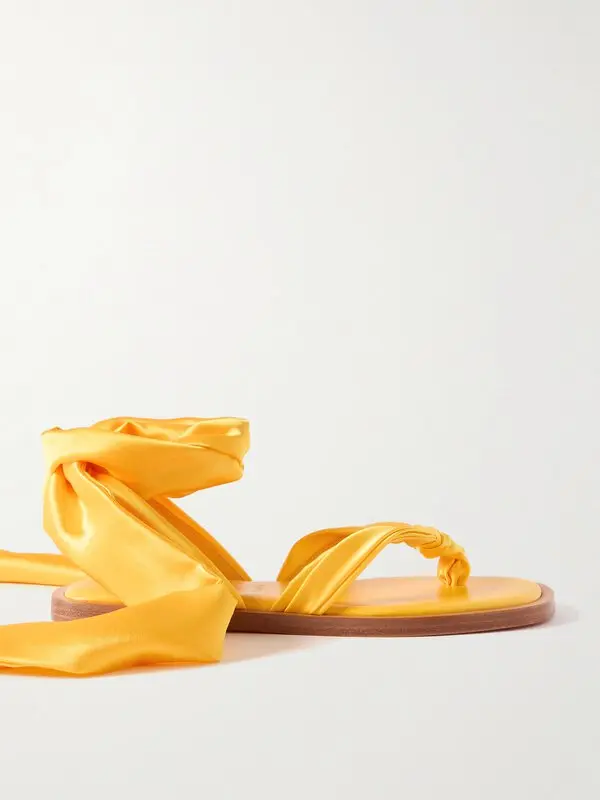 CHRISTIAN LOUBOUTIN Nilo Du Desert Tie Sandals - Yellow