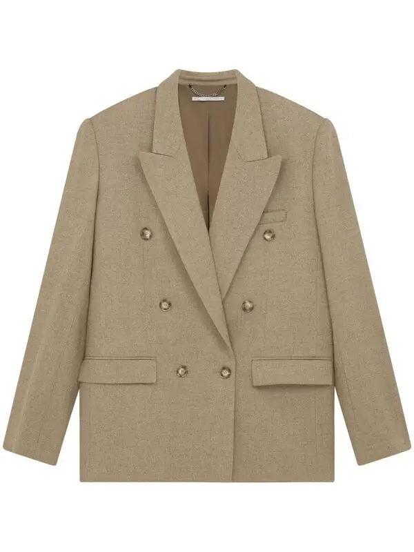 Stella McCartney Double-breasted Flannel Blazer - Neutrals