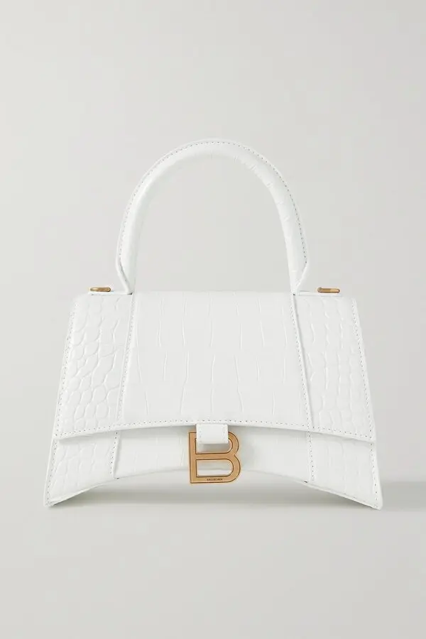 Balenciaga Hourglass Xs Tote - White