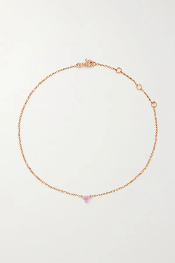Shay 18-karat Rose Sapphire Anklet - Gold