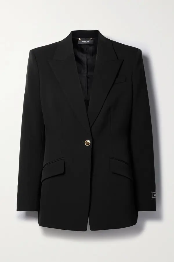 Versace Icons Wool-blend Blazer - Black