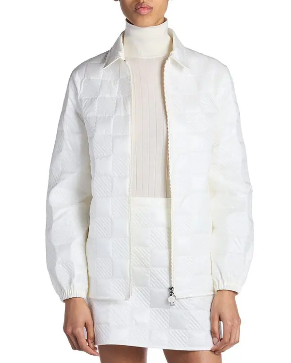 Moncler Checkered Jacket - Silk White