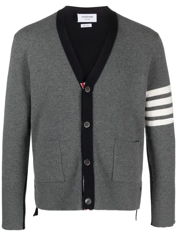 Thom Browne 4-bar Stripes Intarsia-knit Cardigan