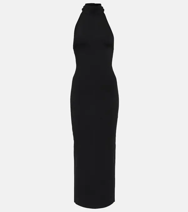 Khaite Suzanne Ribbed-knit Midi Dress