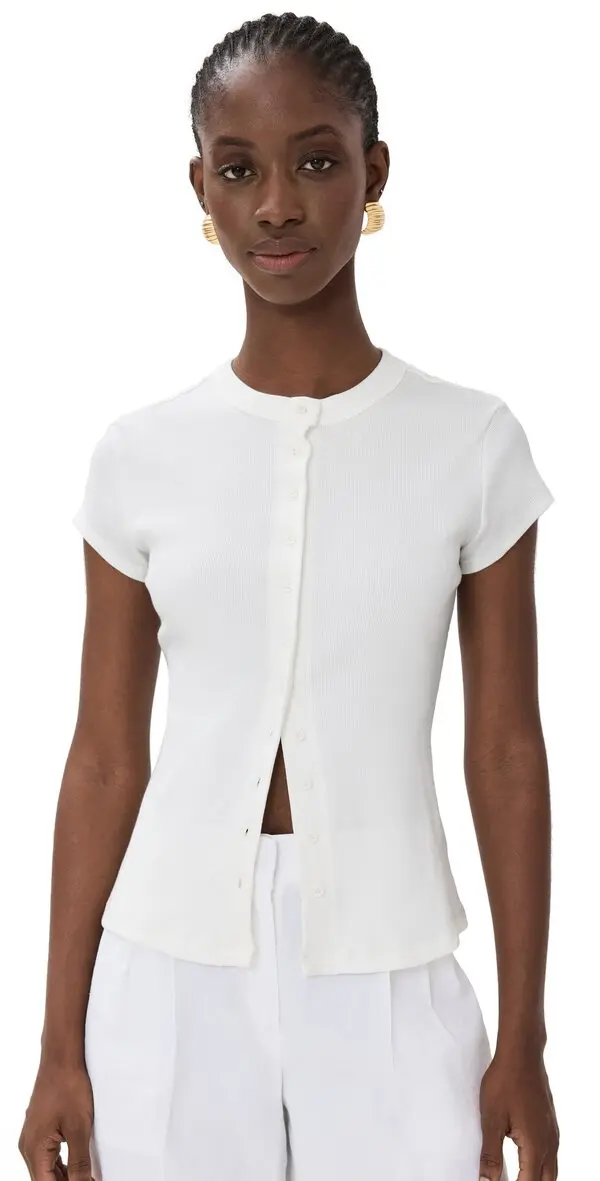 REFORMATION Raelynn Knit Top - Bleach