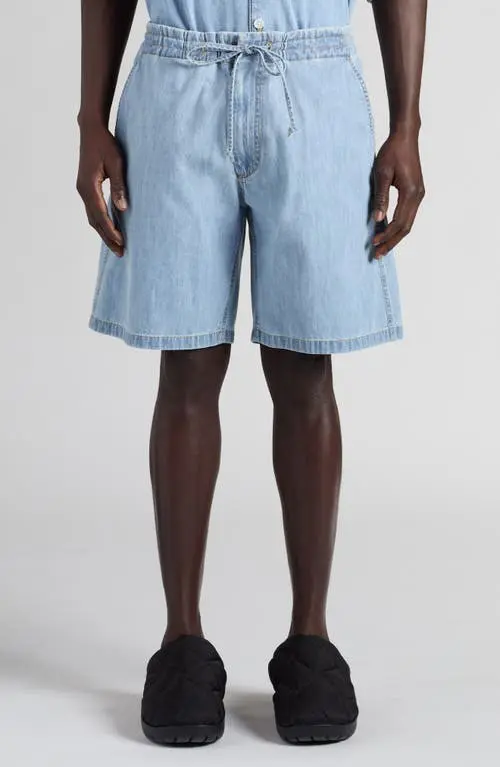 Bottega Veneta Bleached Denim Drawstring Shorts - 4946 Light Bleach