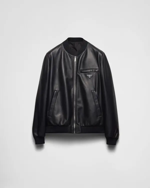 Prada Nappa Leather Bomber Jacket