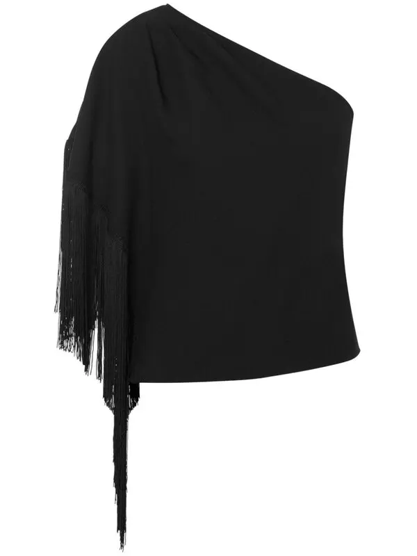 Moschino One-shoulder Fringed Blouse - Black