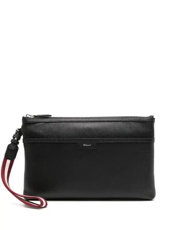 Bally Striped Strap Clutch Bag In Black 50% Off Editorialist