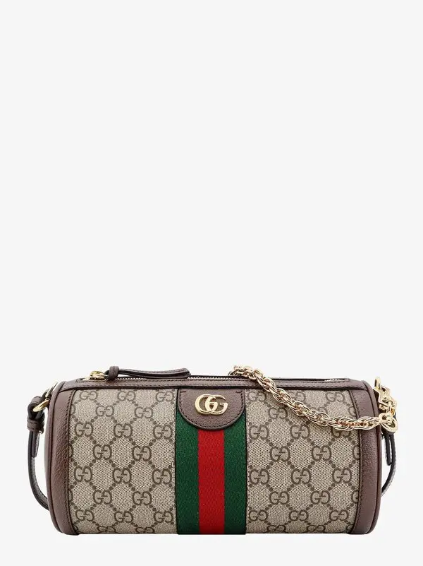 Gucci Gg Supreme Fabric Shoulder Bag With Web Detail