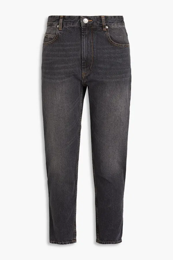 MARANT ETOILE Cropped Tapered High-rise Jeans