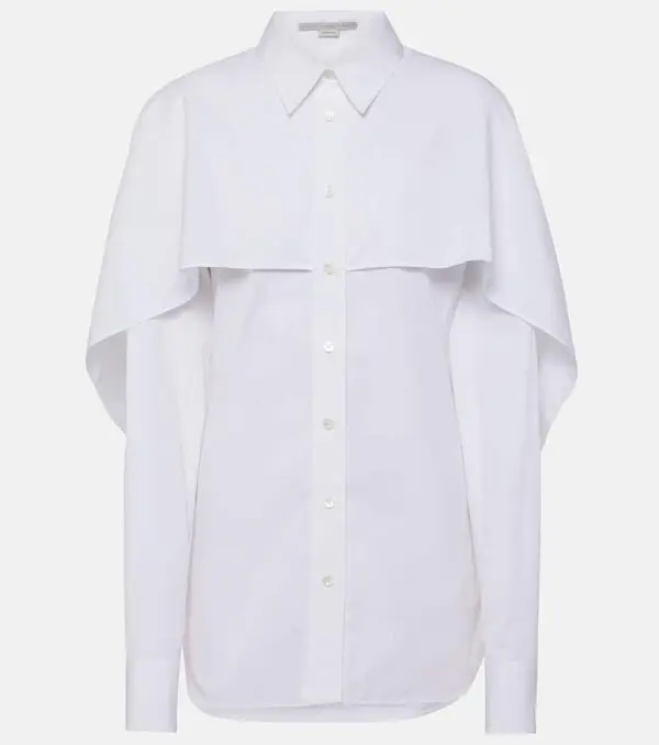 Stella McCartney Caped Cotton Blouse - White