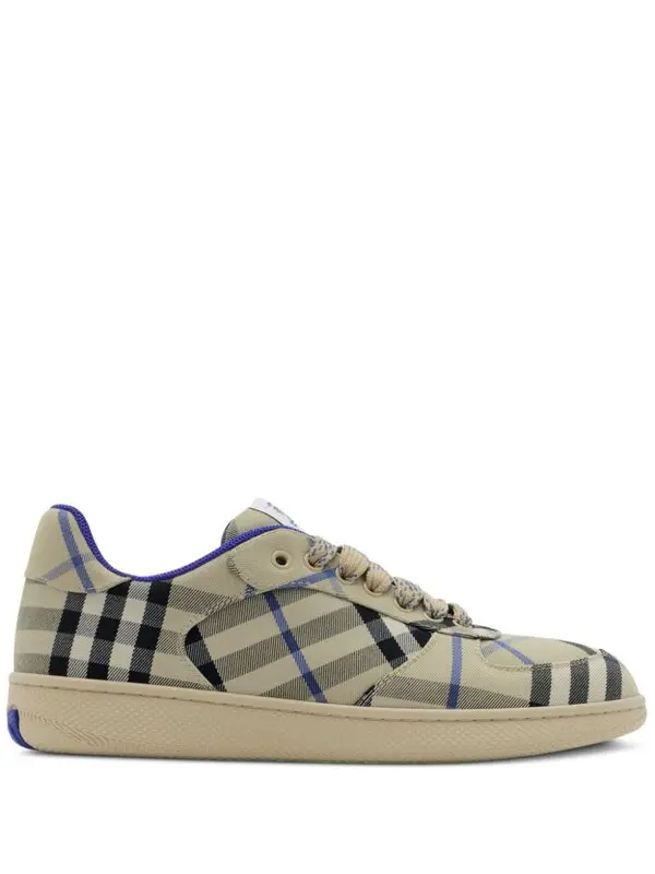 Burberry Terrace Checked Sneakers - Neutrals