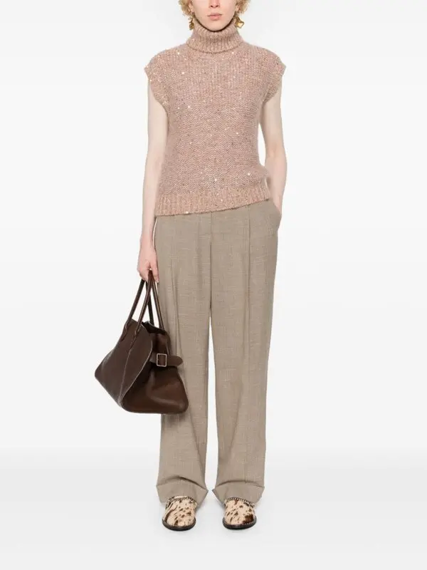 Eleventy Roll-neck Sleeveless Jumper