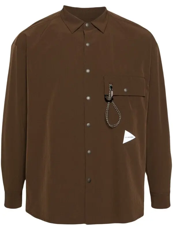 AND WANDER Logo-print Shirt