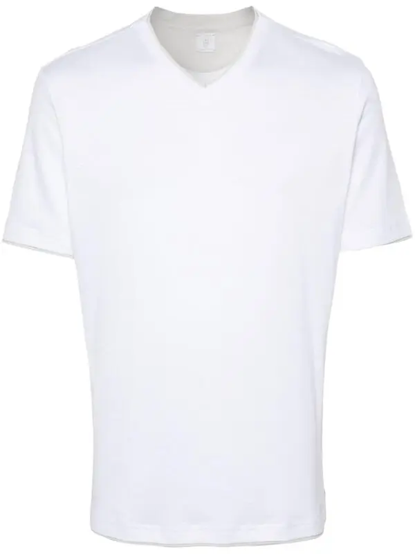 Eleventy Layered-details Cotton T-shirt