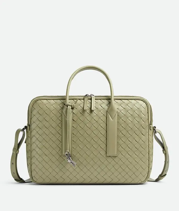 Bottega Veneta Large Intrecciato Briefcase - Travertine