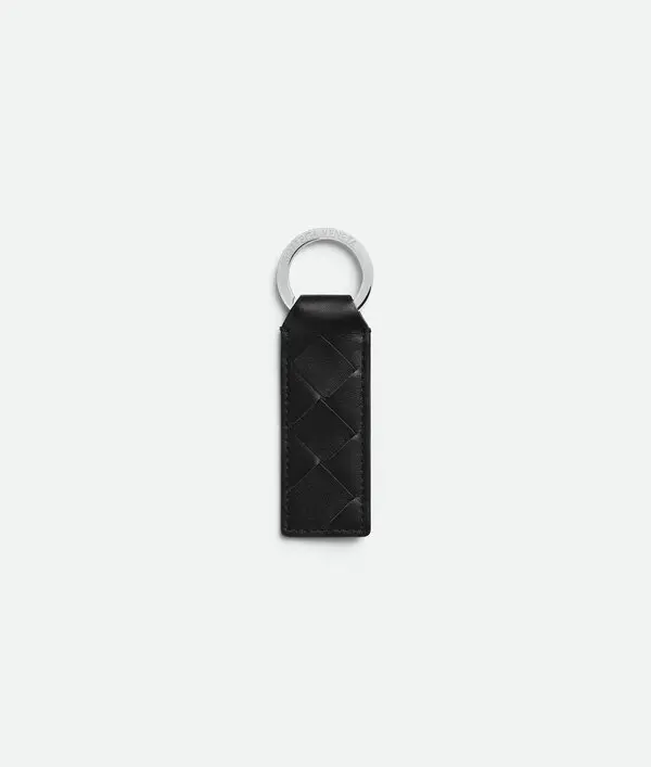 Bottega Veneta Tab Key Ring - Black
