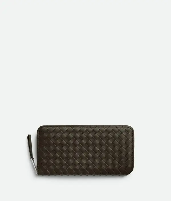 Bottega Veneta Piccolo Zip Around Wallet - Kaki
