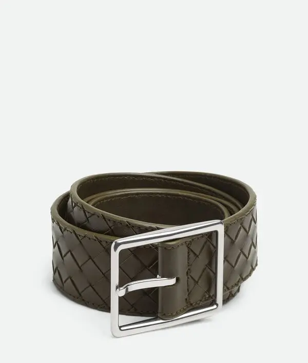Bottega Veneta Intrecciato Piccolo Belt - Kaki