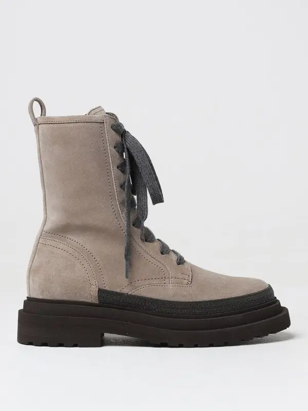 Brunello Cucinelli Flat Ankle Boot - Ice