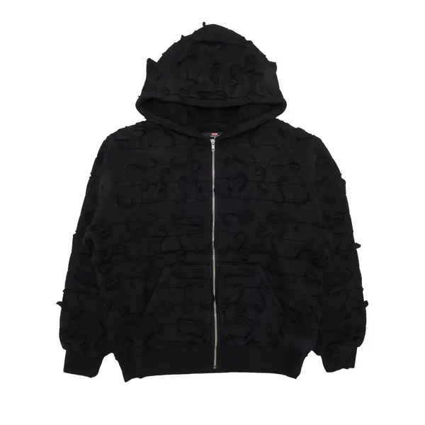 Supreme X Griffin Zip Up Hooded Sweatshirt - Black