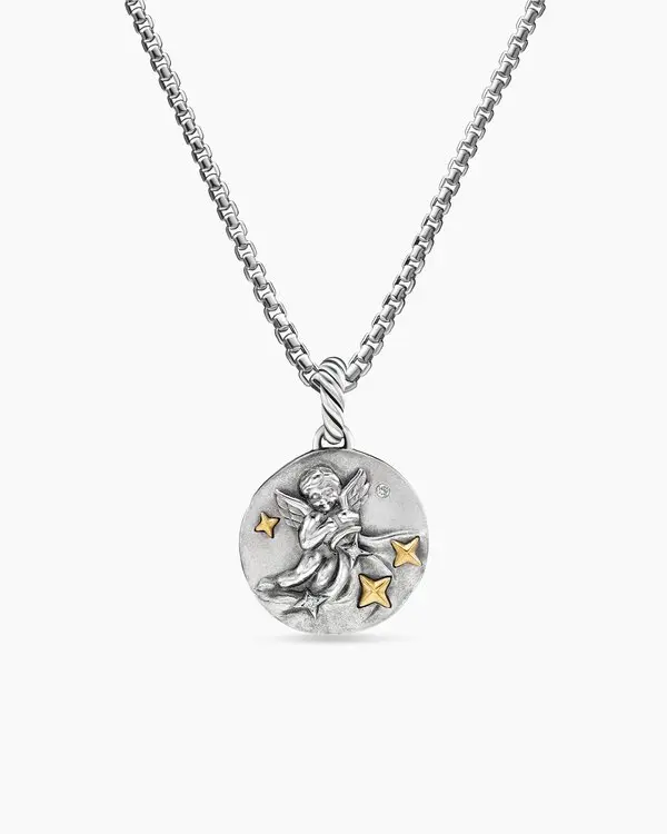 David Yurman Aquarius Amulet With And Yellow Gold - Diamond