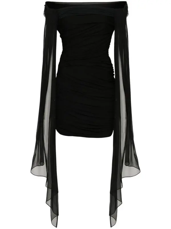 Givenchy Off-shoulder Draped Mini Dress