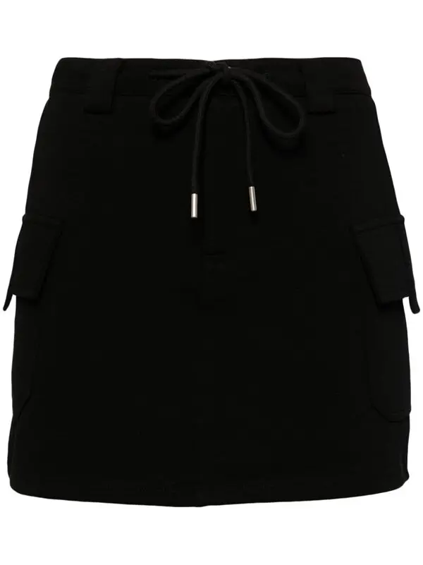 TOUT A COUP Cargo Drawstring Skirt - Black