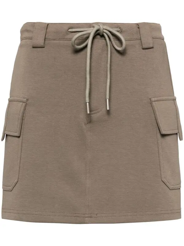 TOUT A COUP Cargo Drawstring Skirt - Grey