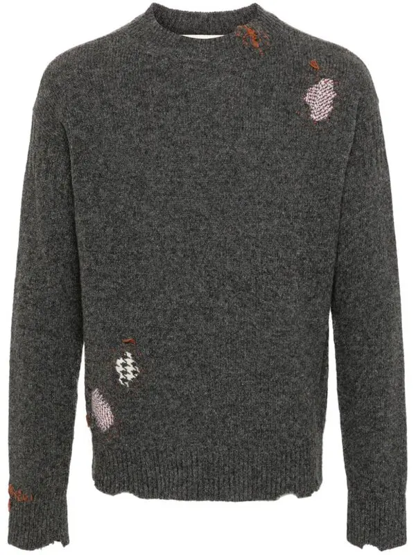 Marni Shetland Ripped-detail Jumper
