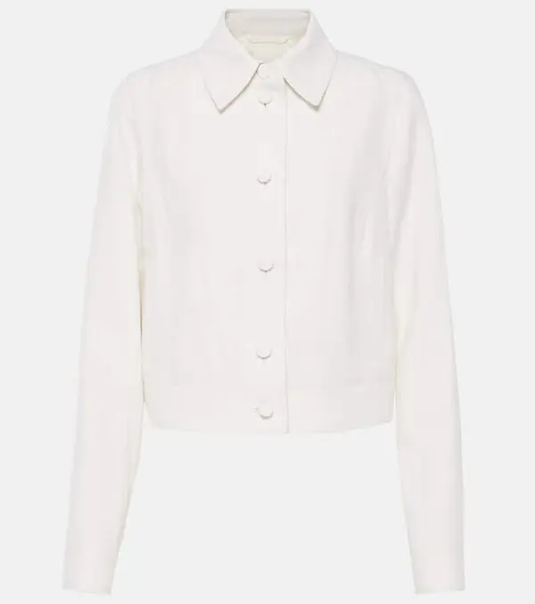 Gabriela Hearst Thereza Cropped Jacket - White