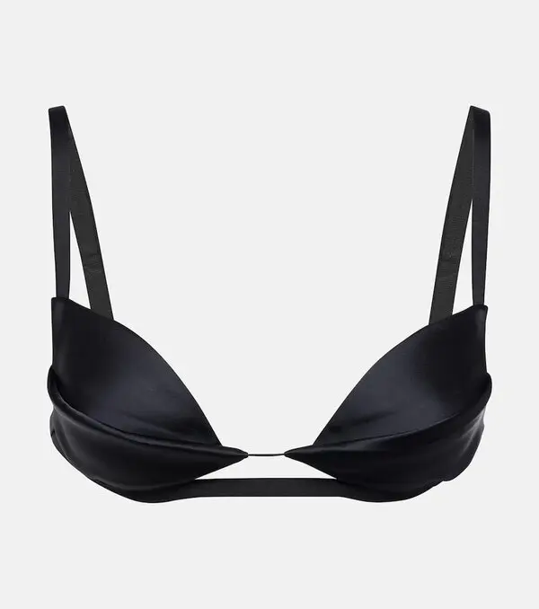 NENSI DOJAKA Double Petal Satin Bra Top