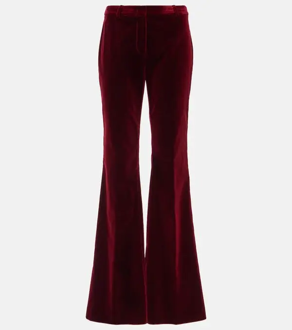 Etro Cotton Flare Trousers - Red