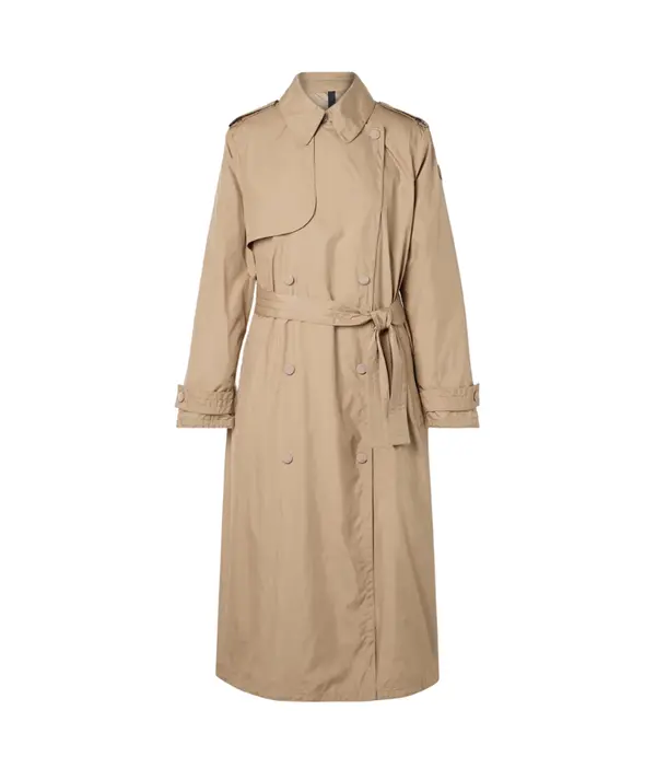 Moncler Barbentane Shell Down Trench Coat - Neutrals