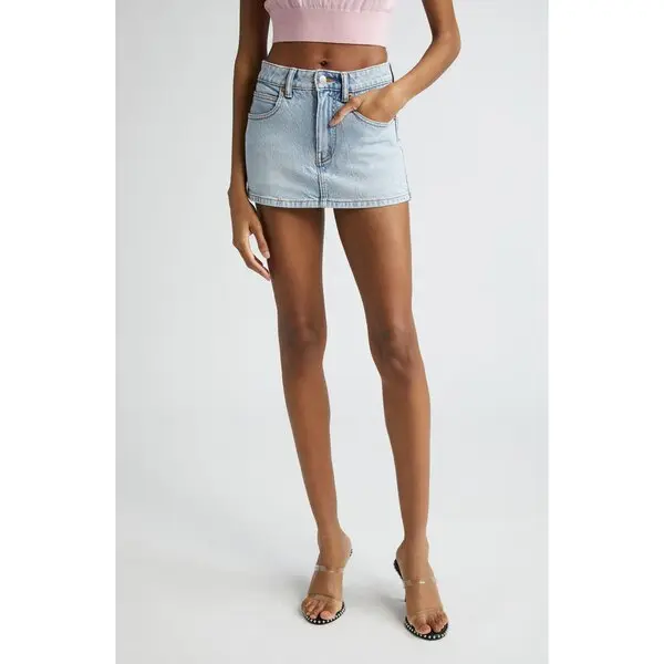 Alexander Wang Stretch Denim Skort - Bleach