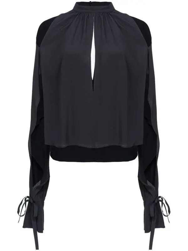 Pinko Cut-out Long-sleeve Blouse