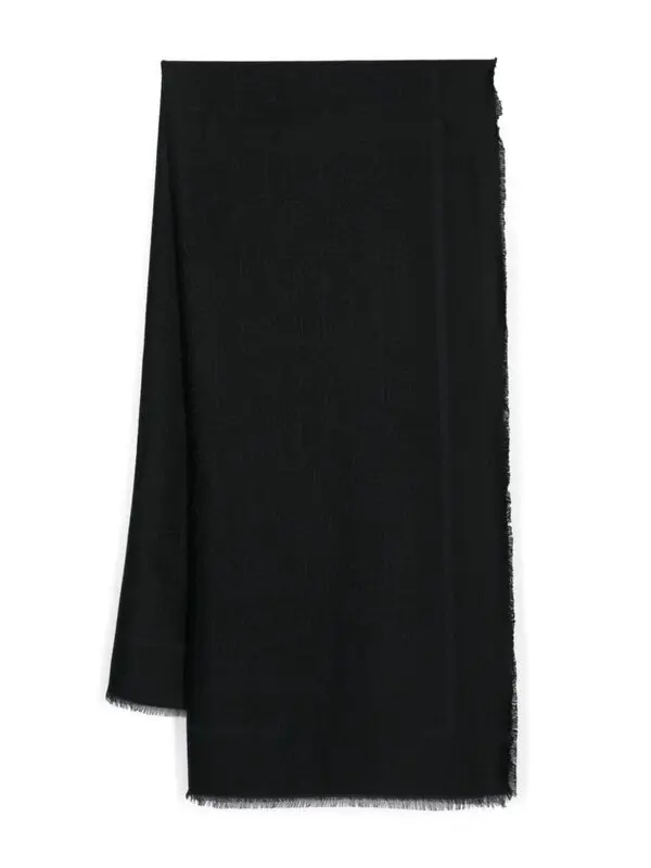 Elisabetta Franchi Logo-jacquard Frayed Scarf