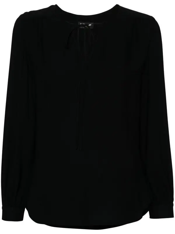 DONDUP Tied-neck Georgette Blouse