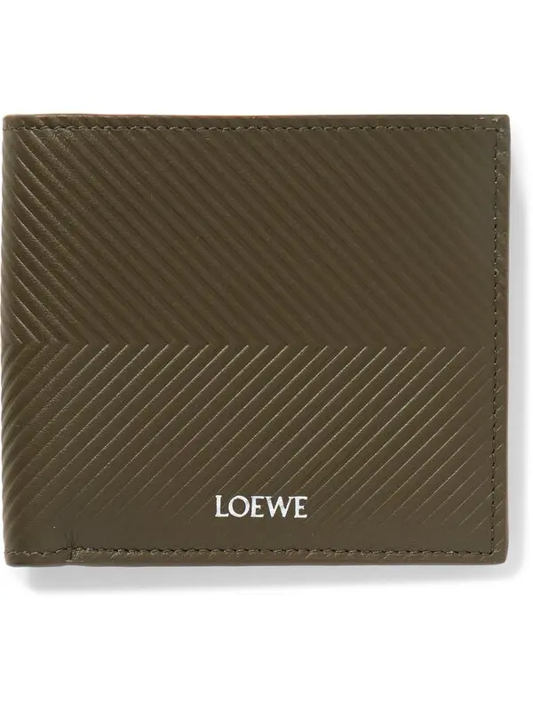 Loewe Logo-print Embossed Leather Billfold Wallet