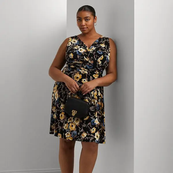 Ralph Lauren Floral Sleeveless Jersey Dress In Black Multi - 41% Off |  Editorialist