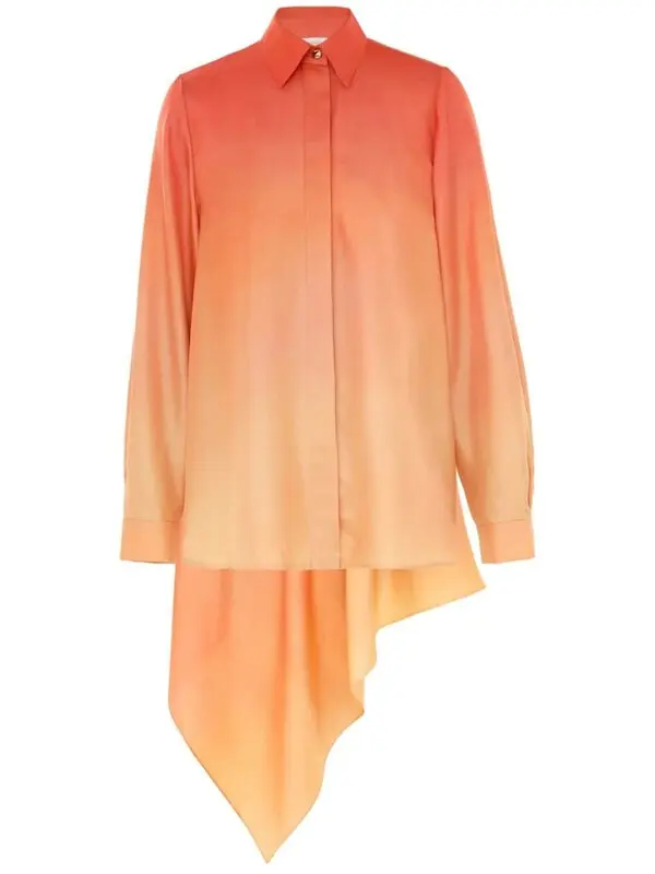 Zimmermann Tranquility Asymmetric Shirt - Orange