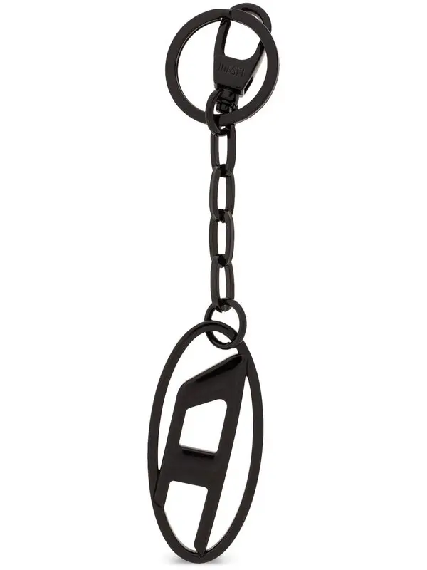 Diesel Logo Pendant Keyring - Black