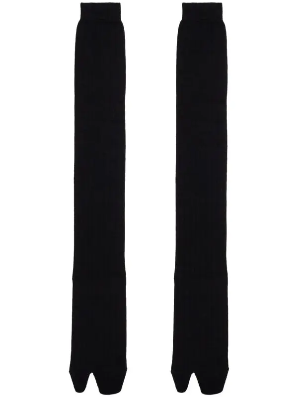 MAISON MARGIELA Tabi Thigh-high Wool Socks - Black