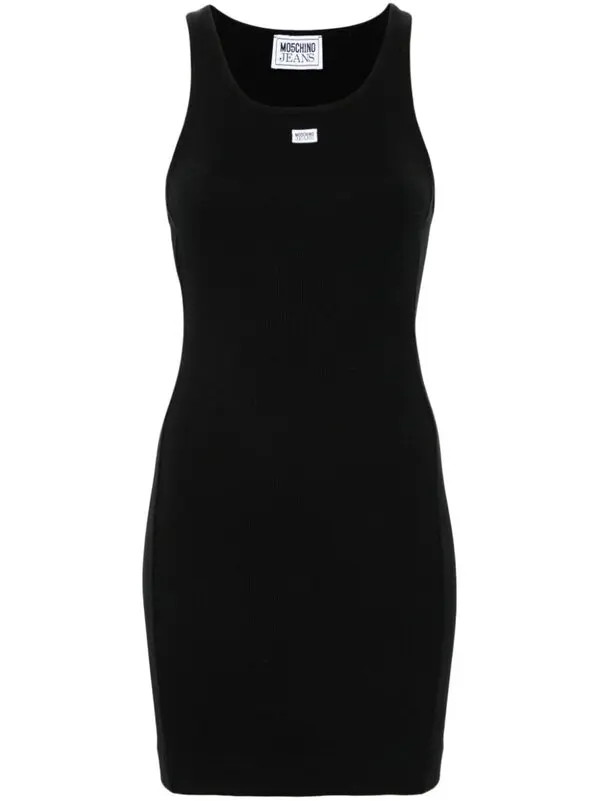 MOSCHINO JEANS Logo-patch Minidress