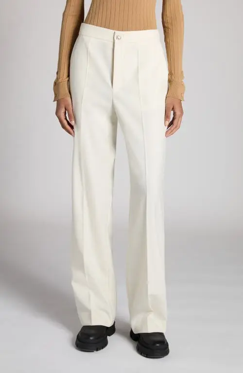 Moncler Twill Straight Leg Trousers - Antique White