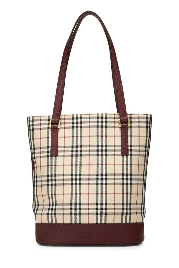 Burberry House Check Bucket Shoulder Bag Small