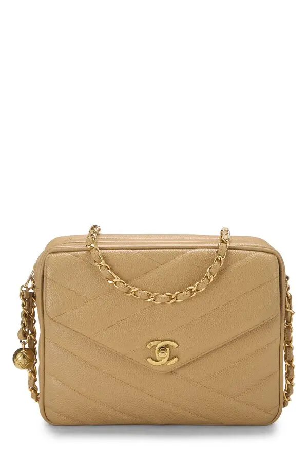 Chanel Quilted Caviar Envelope Camera Bag Medium
