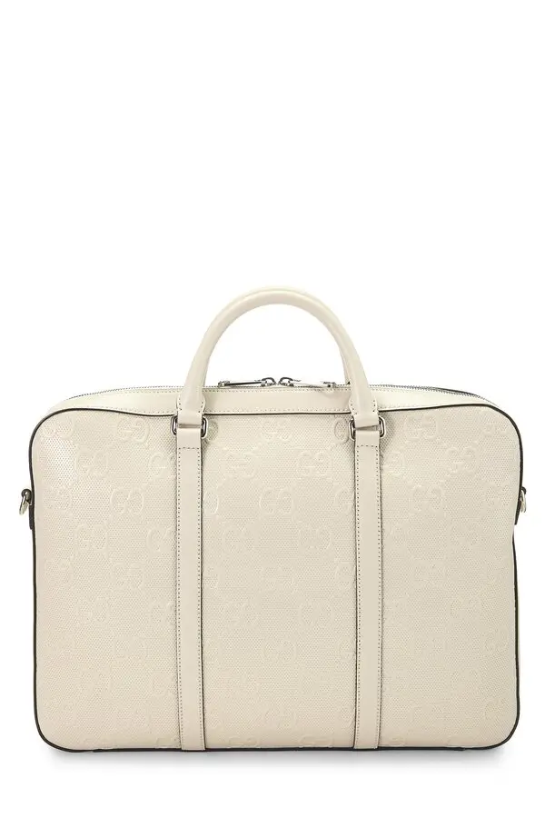 Gucci Gg Embossed Leather Briefcase